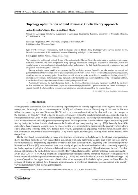 PDF Topology Optimization Of Fluid Domains Kinetic Theory Approach DOKUMEN TIPS