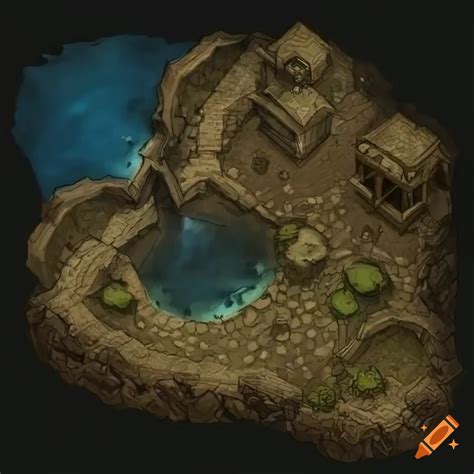 Detailed Isometric Rpg Map Of A Goblin Cave On Craiyon Descubra A
