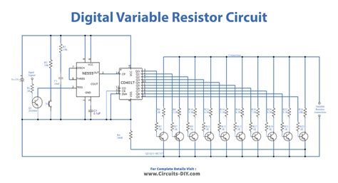 Digital Variable Resistor Using Ne555 And Cd4017 Ic