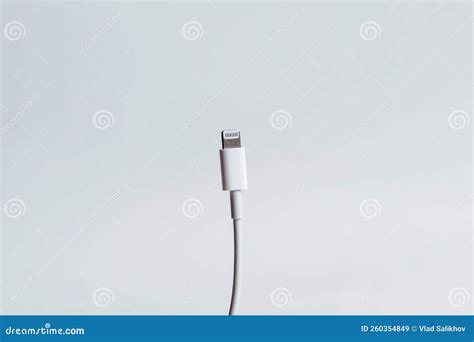 Usb Cable Plug On White Minimalism Style Stock Image Image Of Data Plastic 260354849