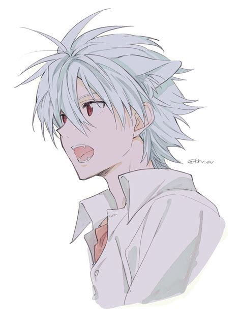 Nagisa Kaworu Neon Genesis Evangelion Drawn By Kkr Danbooru
