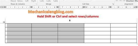 how to highlight a row in word table