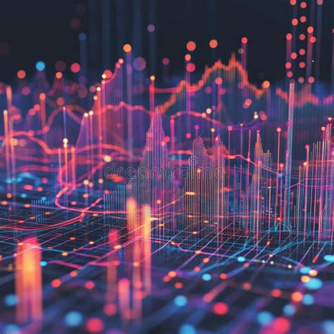 Abstract Digital Visualization Of Data Trends And Analytics With Vibrant Colors Perfect For