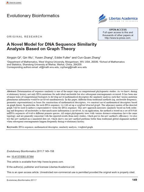 A Novel Model For Dna Sequence Similarity Analysis Based On Graph