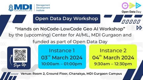 Nocode Lowcode Geoai Workshop For Sustainable Climate Action One Of The Top B Schools In India