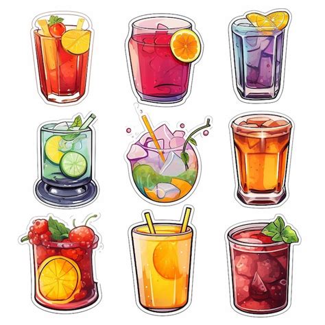 Cocktail Sticker Bilder Kostenloser Download Auf Freepik