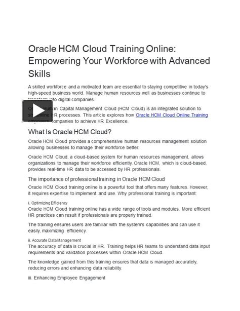 Ppt Oracle Hcm Cloud Training Online Powerpoint Presentation Free To Download Id 9772c5 Zju5o