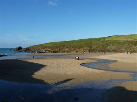 Trevone Beach From The Car Park Photo UK Beach Guide