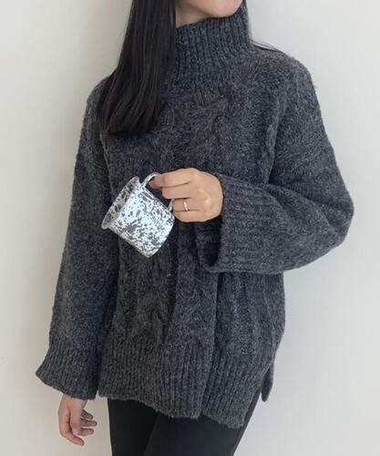 리뷰 극찬한정수량두툼한 겨울 터틀넥 루즈핏 꽈배기 목폴라 반폴라 니트 스웨터 에이블리