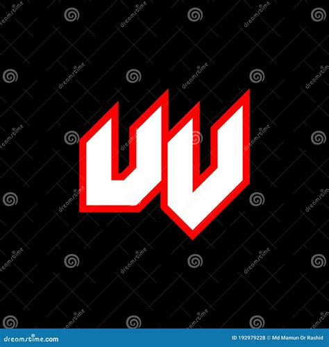 Uv Logo Design Initial Uv Letter Design With Sci Fi Style Uv Logo For Game Esport Technology