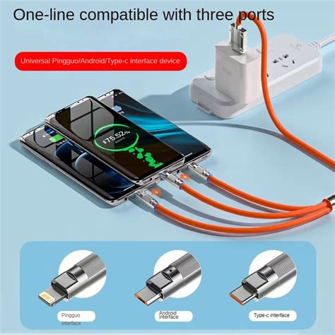 Cabo Usb De Carregamento Em De W A Carregador Ultra R Pido Para Todos Os Tipos De Cabos