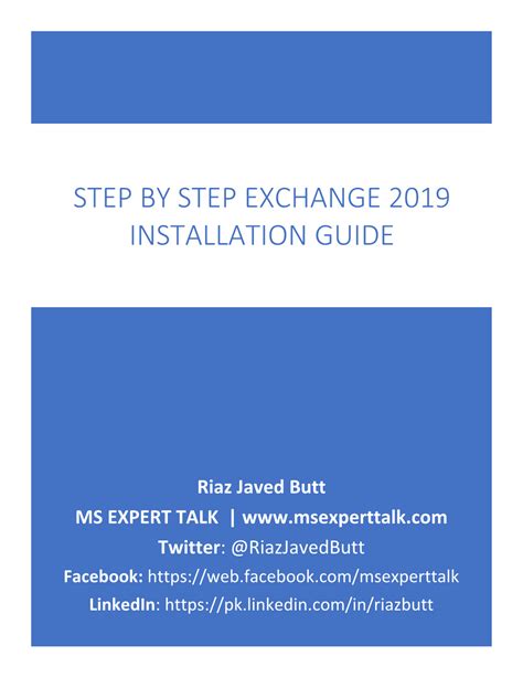 Step By Step Exchange 2019 Installation Guide DocsLib
