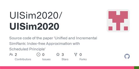 Github Uisim2020uisim2020 Source Code Of The Paper Unified And Incremental Simrank Index