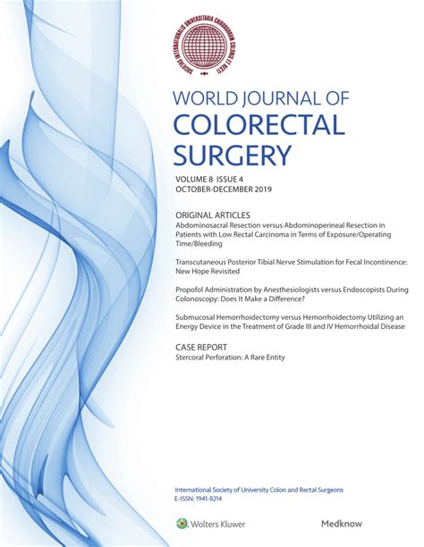 Pdf World Journal Of Colorectal Surgery Abdominosacral Resection Versus Abdominoperineal