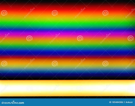 Diffraction Spectrum Of The Light Emission Of An Led Linear Fixture