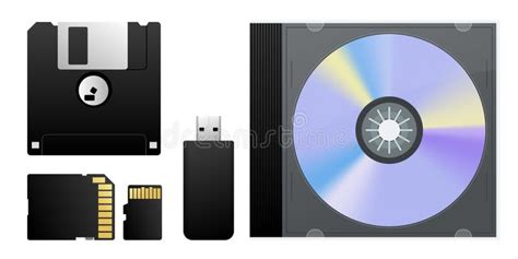 Evolution Of Digital Storage Devices Over Time Stock Vector Illustration Of Innovation Save