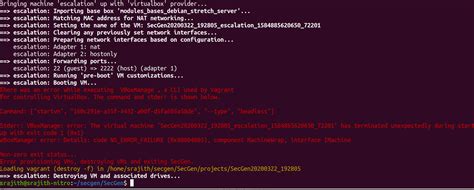 there was an error while executing `vboxmanage` a cli used by vagrant