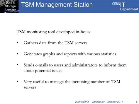 PPT TSM Monitoring CERN PowerPoint Presentation Free Download ID 3194133