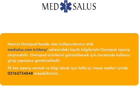 Medsalus Omnipod Satış Portali Coming Soon