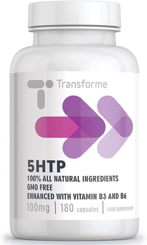 5-HTP 100mg, 180 Vegetarian Capsules, Double or More Actual 5-HTP Than ...
