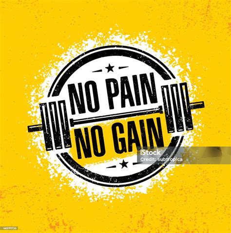 고진감래 영감 운동 및 피트 니스 체육관 동기 부여 그림을 인용 한다 크리에이 티브 벡터 거친 인쇄 술 대화 풍선 문자 기호에 대한 스톡 벡터 아트 및 기타 이미지 Istock