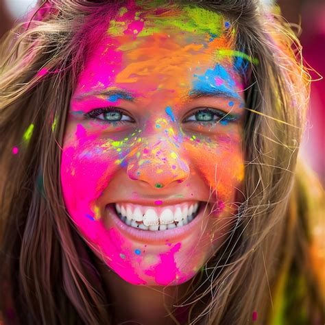 premium photo female with colors on the occasion of holi concept for indian festival holi