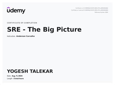 Yogesh S Talekar On Linkedin Certificate Of Completion For Sre