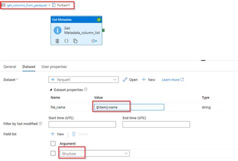 Azure Data Factory Get File Structure From Get Metadata In Adf Stack Overflow