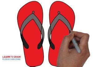 How To Draw Flip Flops Step By Step Lucas Carlos Draw