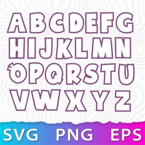 The Font And Numbers Are Painted In Different Colors Including Blue Pink Green Purple