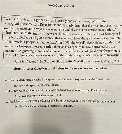 [solved] Please Help With Saq Questions Saq Quiz Period 4 We Usually Course Hero