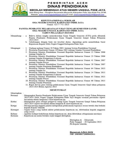 Sk Panitia Uts Sep 2023 Pdf