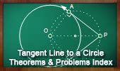 Tangent Line To A Circle Theorems And Problems Index Page 1