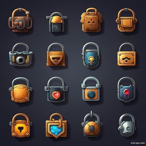 Premium AI Image Pad Lock Key Game Ai Generated Ui Metal Protection Shape App Safety Pad Lock