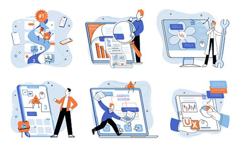 응용 프로그램 테스트 비유 벡터 소프트웨어 테스팅 코드의 원시 가장자리를 다듬는 도구 응용 프로그램 테스트 501v2 변종에 대한 스톡 벡터 아트 및 기타 이미지 Istock