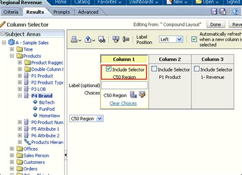 Diksha Sea Obiee 11g Creating Column Selector And View Selector Views