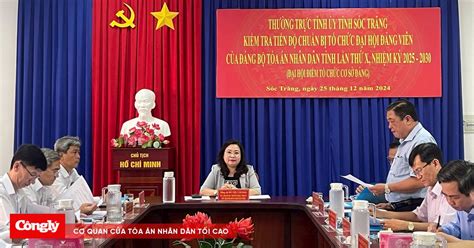 Đảng ủy Tand Tỉnh Sóc Trăng Sẵn Sàng Tổ Chức đại Hội điểm Cấp Cơ Sở