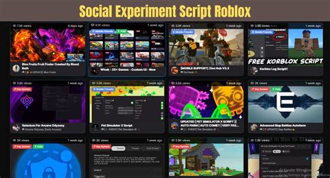 Social Experiment Script Roblox