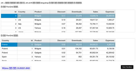 Wijmo Drag And Drop Between Grids With Mutliple Rows By Cells Codesandbox