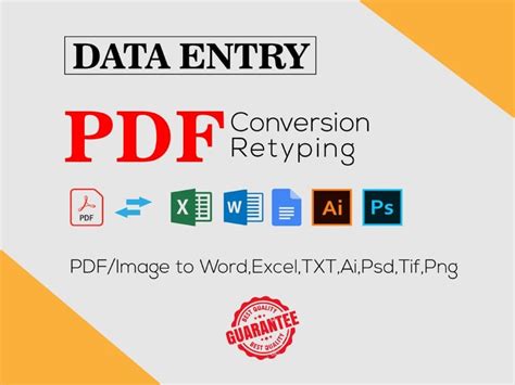 pdf or image converted to editable word excel document data entry