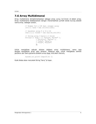 Jeni Intro1 Bab07 Java Array PDF
