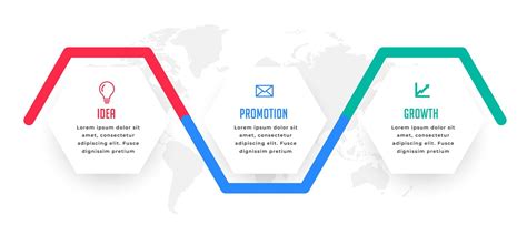 Moderner Dreistufiger Infografik Sequenzdiagramm Vorlagen Designvektor