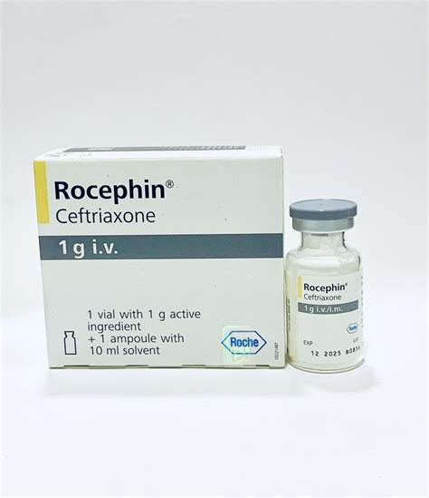 Rocephin Injection Iv 1g Ceftriaxone Medecify