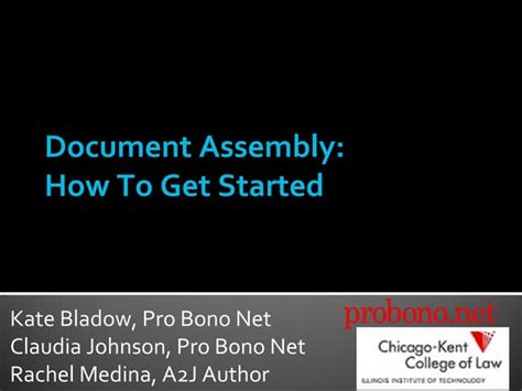 Document Assembly How To Get Started Ppt