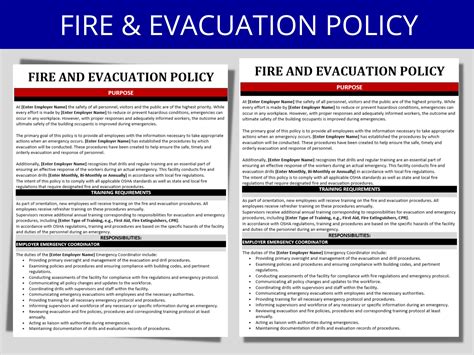 Free Editable Fire Evacuation Plan Template Content Calendar Template
