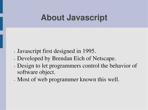 javascript short introduction by thanawat varintree ppt download