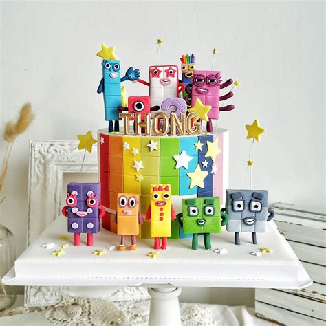 Number Blocks 2 Block Birthday Party Block Birthday 3rd Birthday Cakes