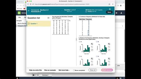 Minitab Creating A Histogram Youtube
