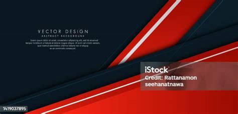 추상적 인 진한 파란색과 빨간색 기하학적 겹침 레이어 배경과 그림자가 있습니다 텍스트를위한 공간이있는 현대적인 배너 템플릿 디자인 웹 배너 포스터 커버 전단지 브로셔에 적합