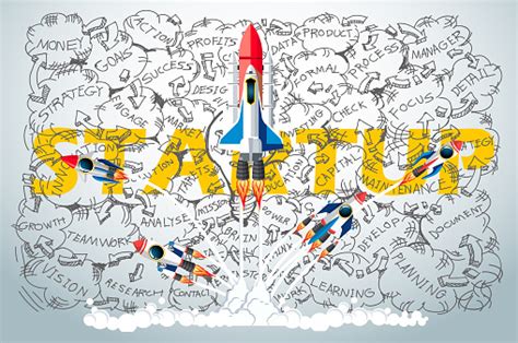 비즈니스 계획 데이터 텍스트 다양한 새로운 아이디어 개념과 비즈니스 스타트 업 워드 레터링 타이포그래피의 벡터 창조적 인 그림 개념에 대한 스톡 벡터 아트 및 기타 이미지